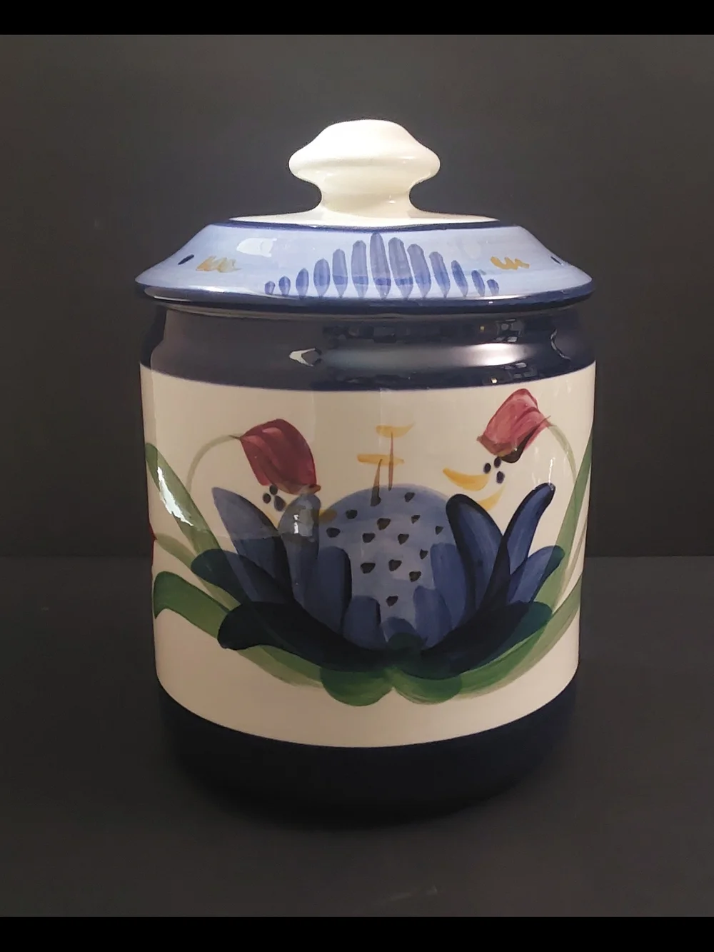 Gail Pittman | Kitchen | Gail Pittman Hand Painted Ceramic Canister ...